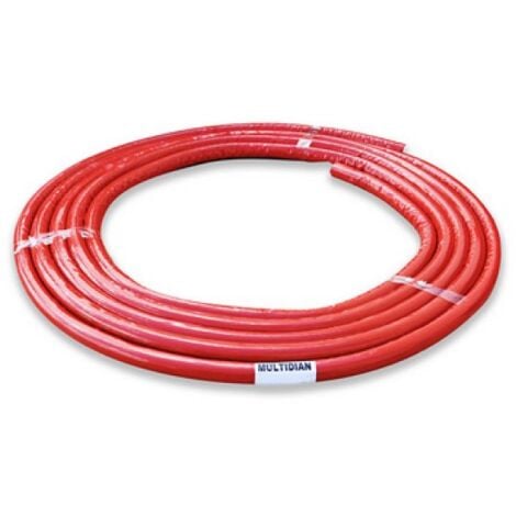 TUBO MULTI-DIAN SISTEMA MULTISTRATO COIBENTATO ROSSO ROTOLO 10 MT 16 x 2