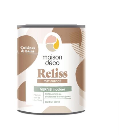 Vernice opaca Reliss, MAISON DECO, vernice trasparente satinata, 1L ...