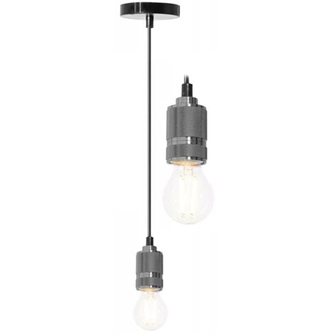 LAMPADA da SOFFITTO PENSILE MONTATURA CHOME BLACK APP350-1CP