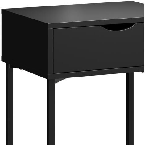 Mesilla de noche negra con patas de metal - Jules