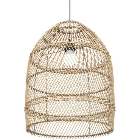 Pantalla de lámpara natural para suspensión de ratán D36 cm - Huda