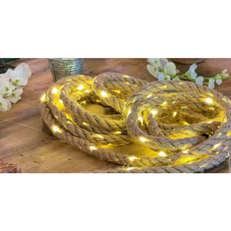 Seil mit giocoplast maxi tropfen warm weiß led 5 meter - 14523330