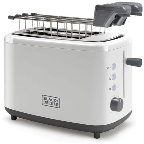 Black & decker toaster mit abnehmbarer zange 820w weiß - bxtoa820e