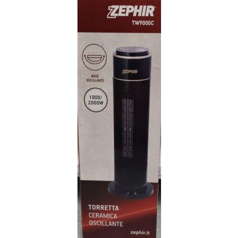 Keramischer revolver zephir 1000/2000w schwarz - tw9000c