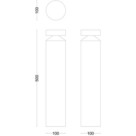 Philips laven 6w 4000k schwarz led pole - 26669800