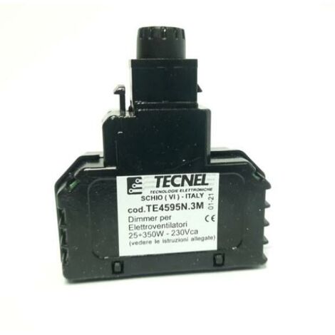 Tecnel dimmer mit diverter für elektrische ventilatoren schwarz - te4595n.3m