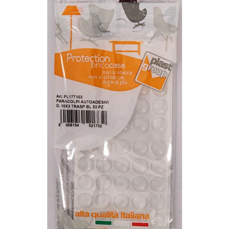 Fraschetti parachoques diámetro 10x3mm transparente 50pcs - 132080