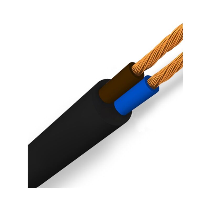 Cable multipolar go-at topline 2x1mm2 20m negro - h05vv-f/2x1ne/b20
