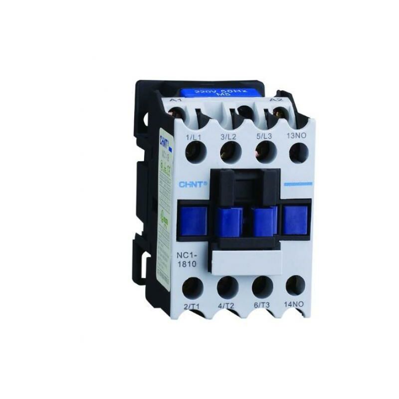 Contactor serie nc1 chint 221544- nc1-18.10/230v - 3p 18a 1na