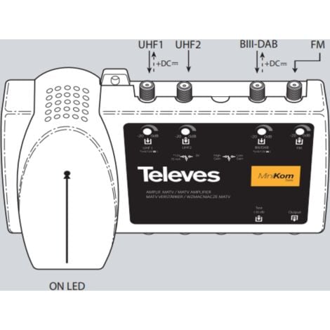 Amplificador televes 4 in 1 out - 539220