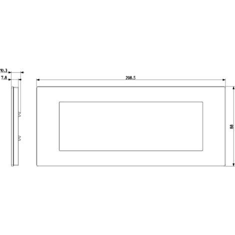Vimar placa linea 7 módulos beige - 30657.41