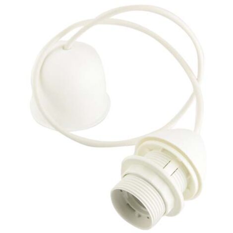 Colgante fai cable 80cm casquillo e27 con portalámpara blanco - 3011