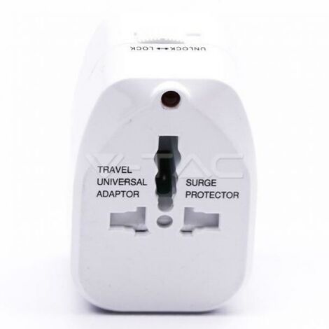 Adaptador universal de viaje 2500w color blanco 8705