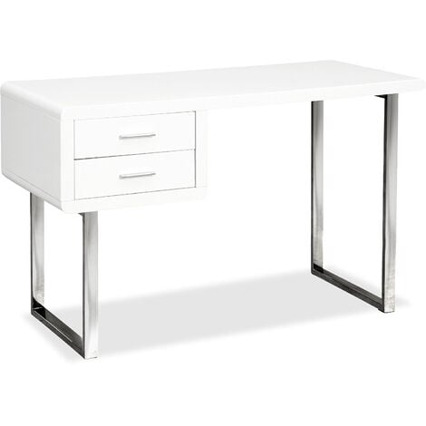 Centurion Supports HARMONIA Gloss White with Chrome legs 2-Drawer ...