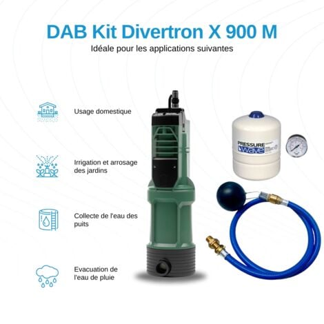 DAB Kit Divertron X 900 M Pompe de puits automatique