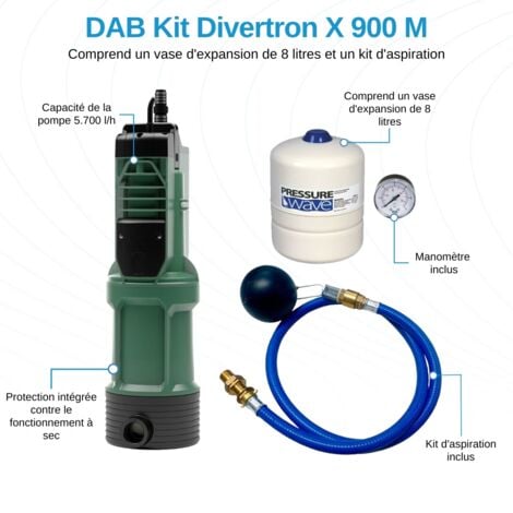 DAB Kit Divertron X 900 M Pompe de puits automatique