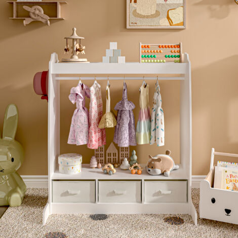 Perchero Burro Infantil Moskenes con 3 cajas plegables MDF 107x95x61cm ...