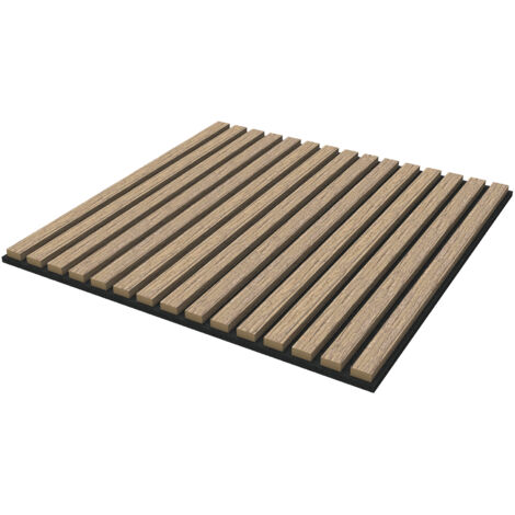 Set de 16 paneles acústicos Vang 3D 5,76 m² lamas lineales - Nogal ...