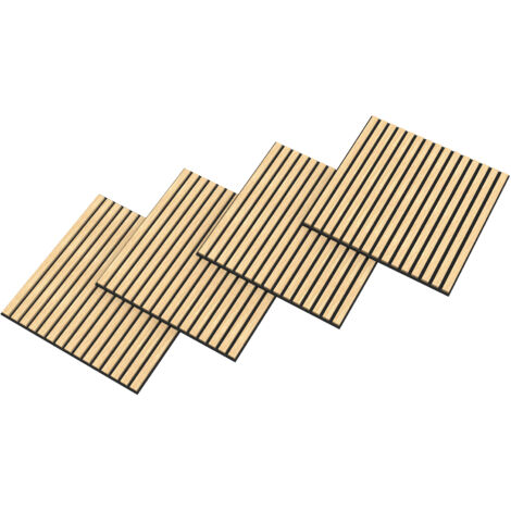 Set de 16 paneles acústicos Vang 3D 5,76 m² lamas lineales - Roble ...
