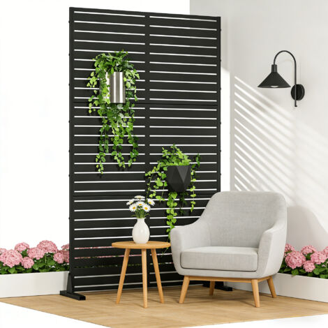 Tabique Nordepp acero galvanizado 180x120x40 cm - Negro [casa.pro]