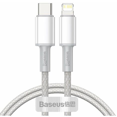 Baseus USBC Typ C auf Lightning PD 20W Kabel 1m Weiß