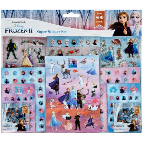Frozen Sticker-Set mit 500 Aufklebern Perfekt für Basteln und Verzieren
