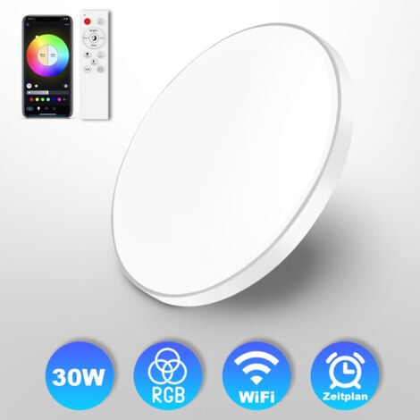 SWANEW 30W Smart LED Deckenleuchte - WIFI, RGB, Alexa Lampe, 2700K-6500K, App-Fernbedienung