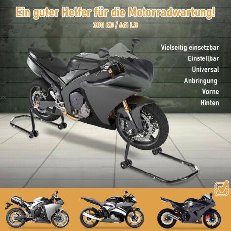 SWANEW Motorrad Montageständer Set Vorn+Hinten breitenverstellbar ...