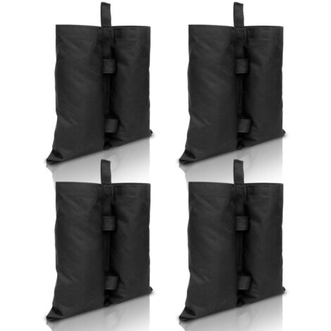 SWANEW 4X Pavillon Sandsäcke Standfuß Gewichte Set schwarz – mit Sand ...