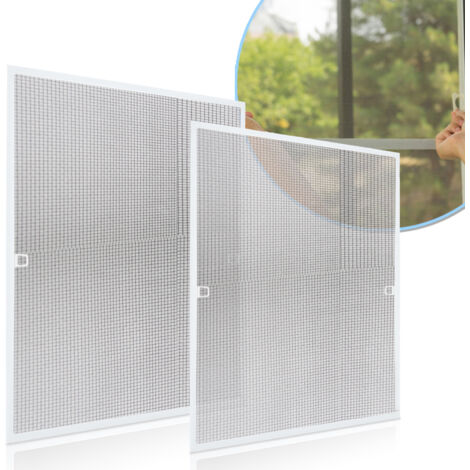 SWANEW Insektenschutz Fliegengitter für Fenster mit Alu-Rahmen zum ...