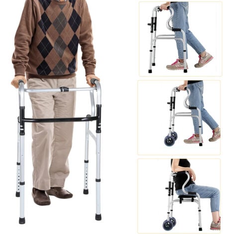 SWANEW Rollator faltbar und leicht, Gehhilfe mit Sitz, Laufhilfe ...