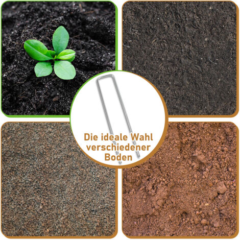 Anti-Rost Heringe 300er Set, Erdanker Bodenanker 150x25mm Zelthering ...