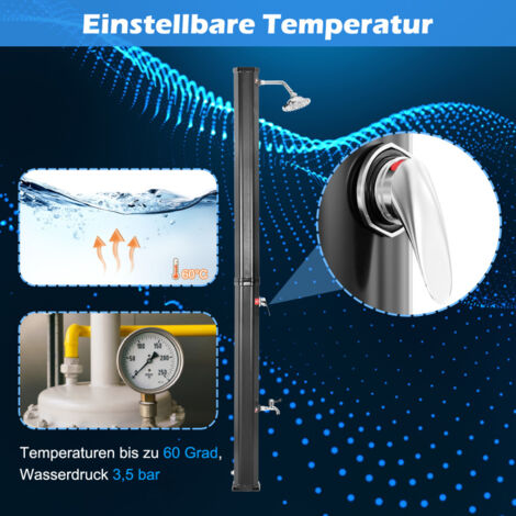 SWANEW Solardusche Dusche mit Fußdusche Aussendusche Gartendusche Pool ...