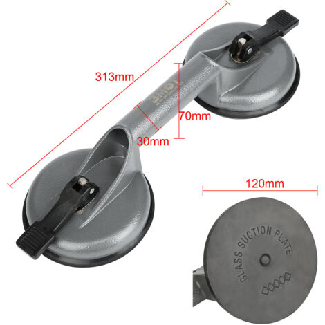 SWANEW 2x Saugheber Glassauger Saugnapfhalter Alu 100KG Glasheber ...