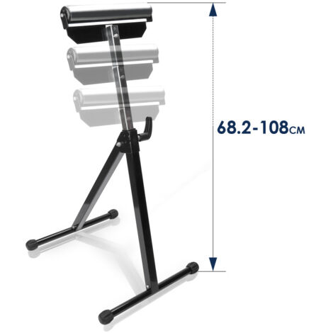 SWANEW Rollenbock höhenverstellbar 68.2-108 cm Rollbock 60 kg Rollenauflage