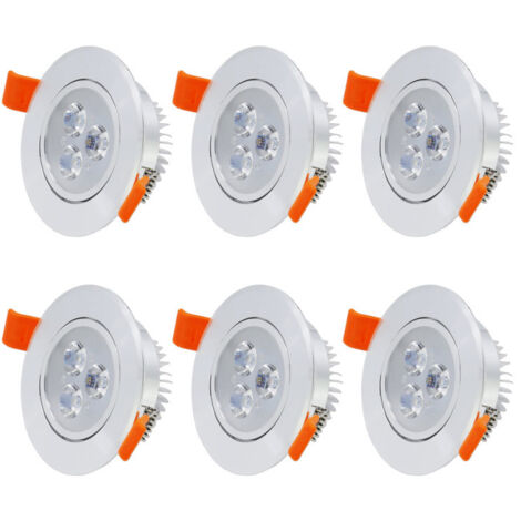 SWANEW LED Einbau-Strahler Inkl. 6 x 3W LED Einbaustrahler 230V ...