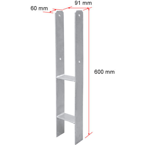 SWANEW 4x Pfostenanker Pfostenschuhe Pfostenträger H-Träger ...