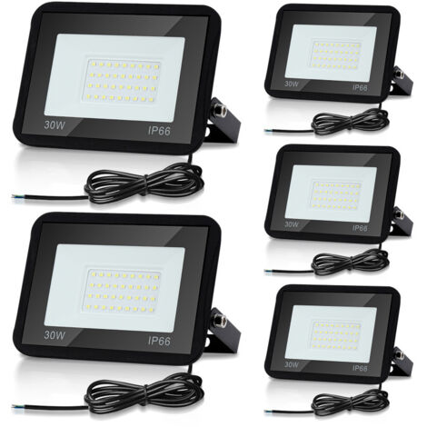 SWANEW 30W 5x LED Fluter LED Strahler Wasserdicht Flutlicht Außenstrahler Outdoor ...