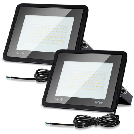 SWANEW 50W 2x LED Fluter LED Strahler Wasserdicht Flutlicht Außenstrahler Outdoor ...