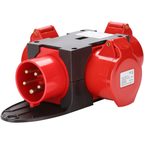 TolleTour Stromverteiler Baustromverteiler Verteiler CEE Kraftstrom IP44 für Baustelle 3 x CEE ...