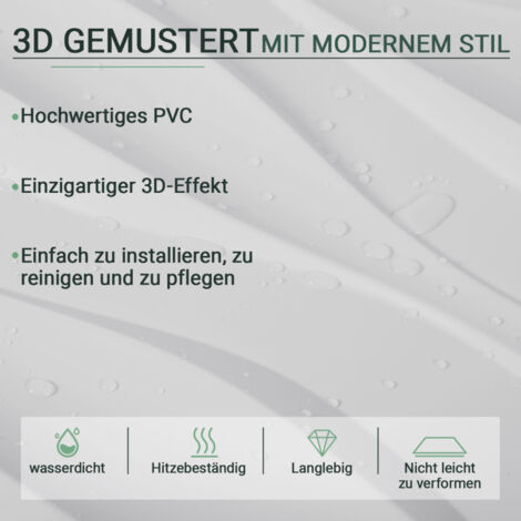 SWANEW 12pcs 3D Paneele Wandpaneele Polyvinylchlorid PVC – Verkleidung ...