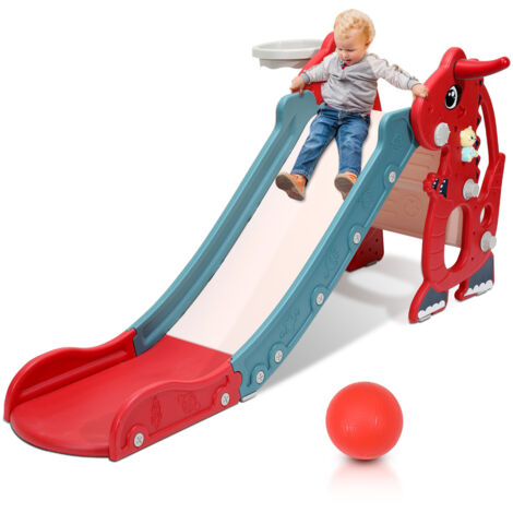 SWANEW Kinderrutsche Baby 145 cm Gartenrutsche 4 in 1 Rutsche ...