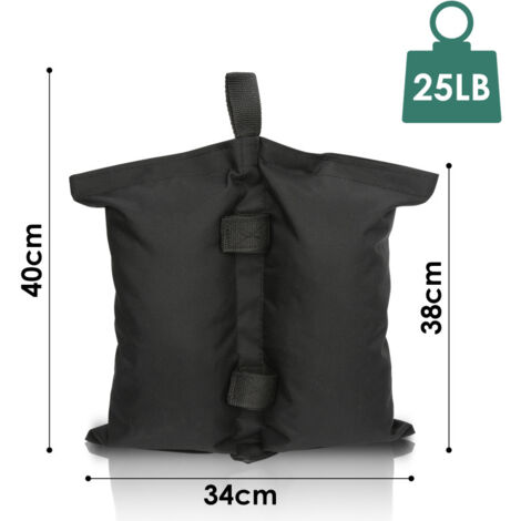 SWANEW 4X Pavillon Sandsäcke Standfuß Gewichte Set schwarz Für Zelt ...