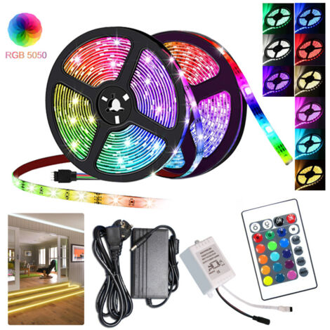 TolleTour 5M LED Streifen set . RGB LED Stripe 5050 SMD. LED Strip 30 ...
