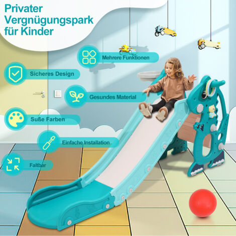 SWANEW Kinderrutsche Baby 145 cm Gartenrutsche 4 in 1 Rutsche ...