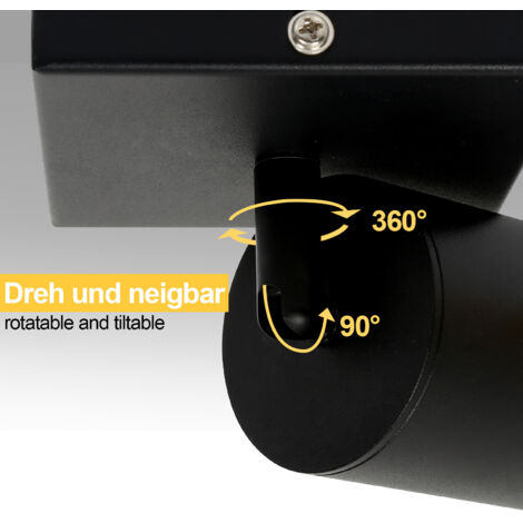 SWANEW LED Deckenstrahler Deckenspots Deckenleuchte Modern silber 3 ...