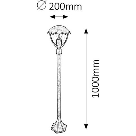 Rabalux 8674 Stehleuchte Miami aus Metall Kunststoff antik gold B:20cm ...