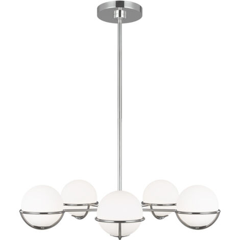 Feiss FE-APOLLO5-PN Hängeleuchte Apollo 5xG9 3W LED Stahl Nickel ...