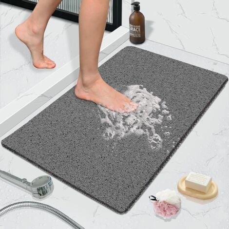 Norcks Shower Mat Anti Slip Bath Mat 40X80CM Soft Textured Surface Tub Mat Drainage Grey