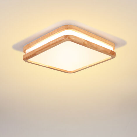 Square Wooden Ceiling Lamp Modern Ceiling Light Indoor Ceiling Light ...